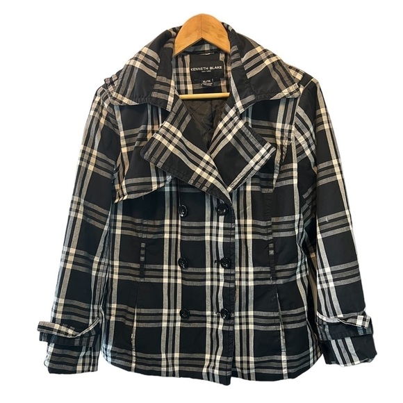 Jackets & Coats | Kenneth Blake Black White Plaid Double Breasted ...